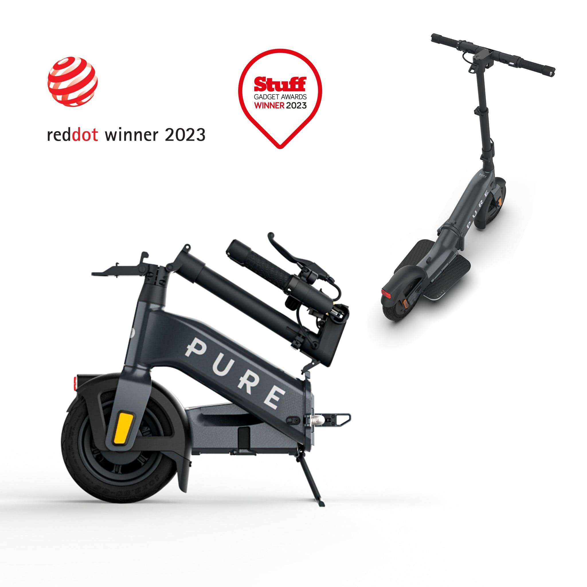 Pure Advance Flex E-scooter - Foldable, Compact & Safe - Pure Electric ...